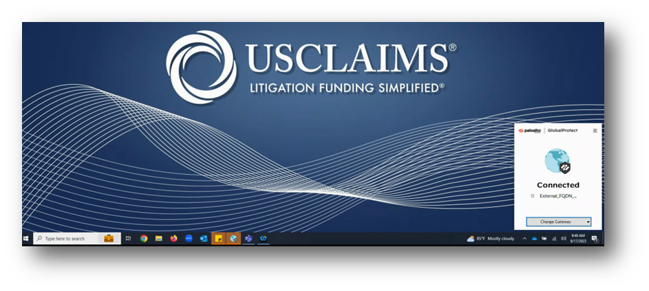 Logging in to VPN (Remote Users) – USClaims